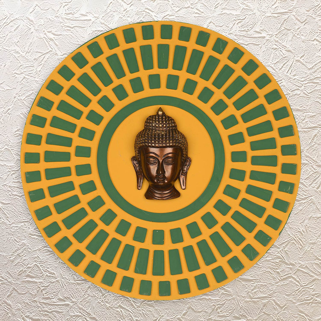 Buy Brass Buddha Face Round Wall Frame 15″– Luxeartisanship