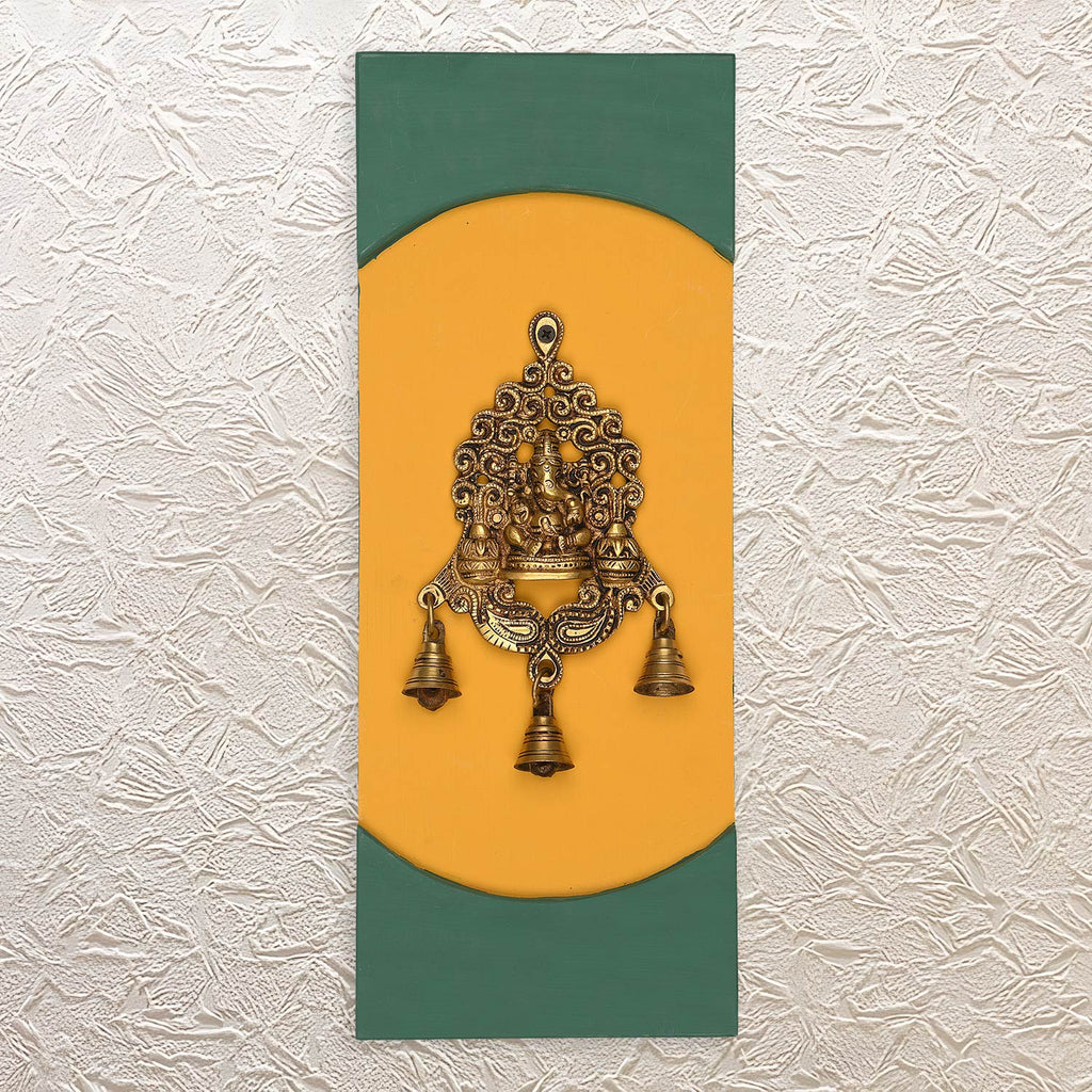 Blessed Brass Ganesh Wall Frame 18″ for Home—Shop Now