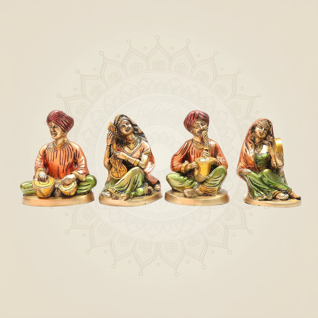 Brass Farmer Musical Set – Rustic Art for Unique Home Décor