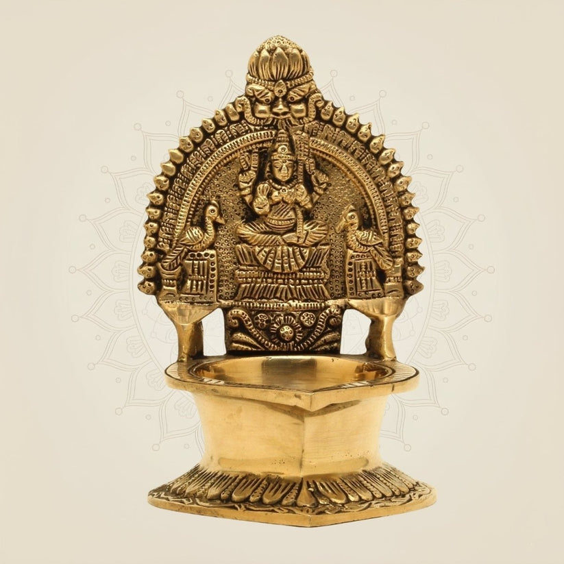 Brass Lakshmi Deepam – Puja Oil Diya Decor