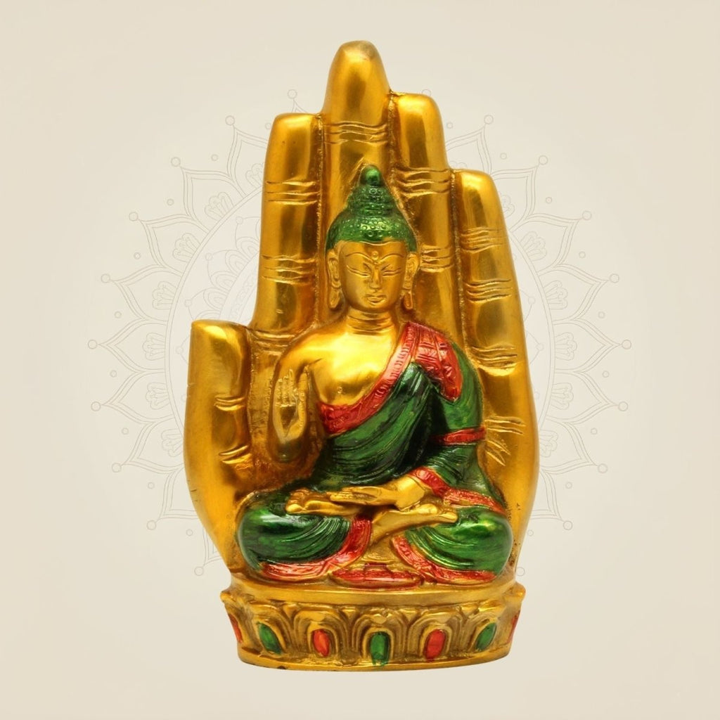 Buy Tibetan Buddha in Hand Idol – Brass Vastu Showpiece