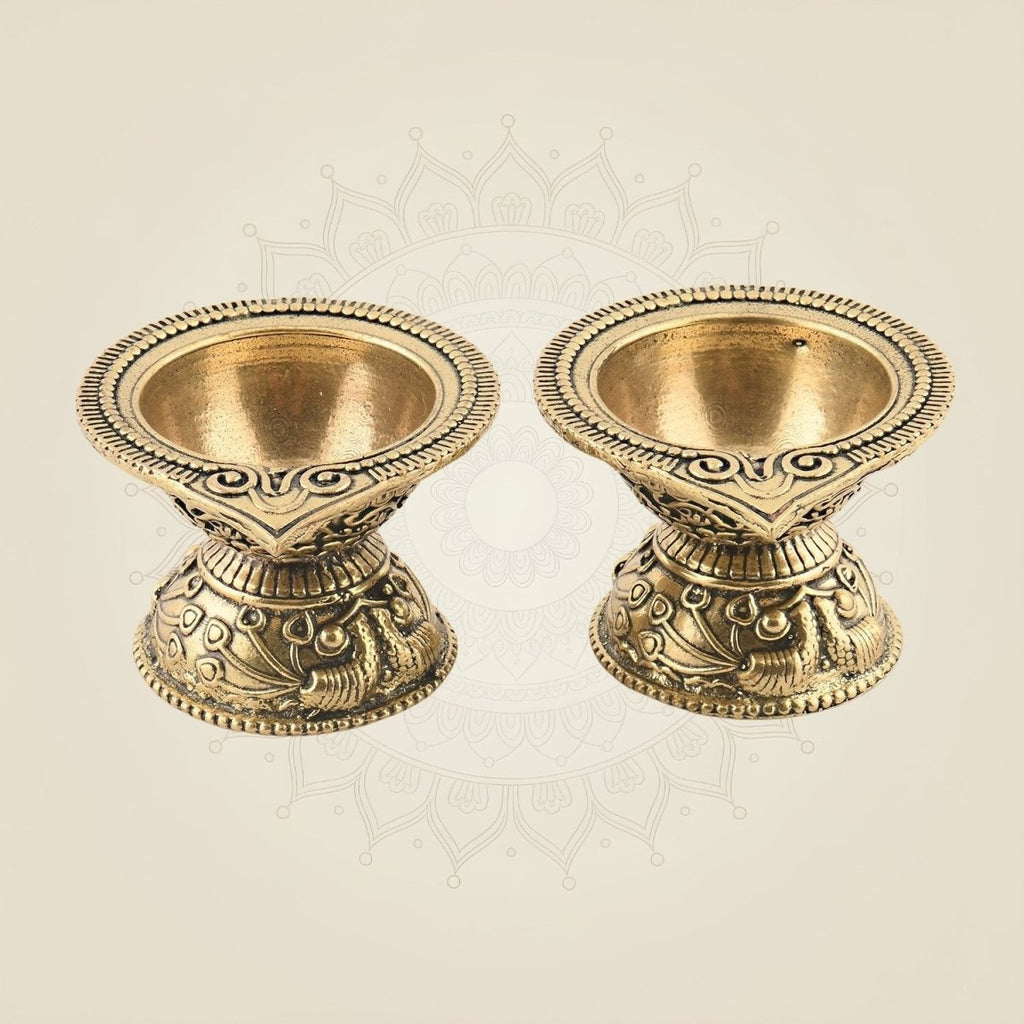 Brass Mini Diya Pair for Sale – Home & Temple Decor