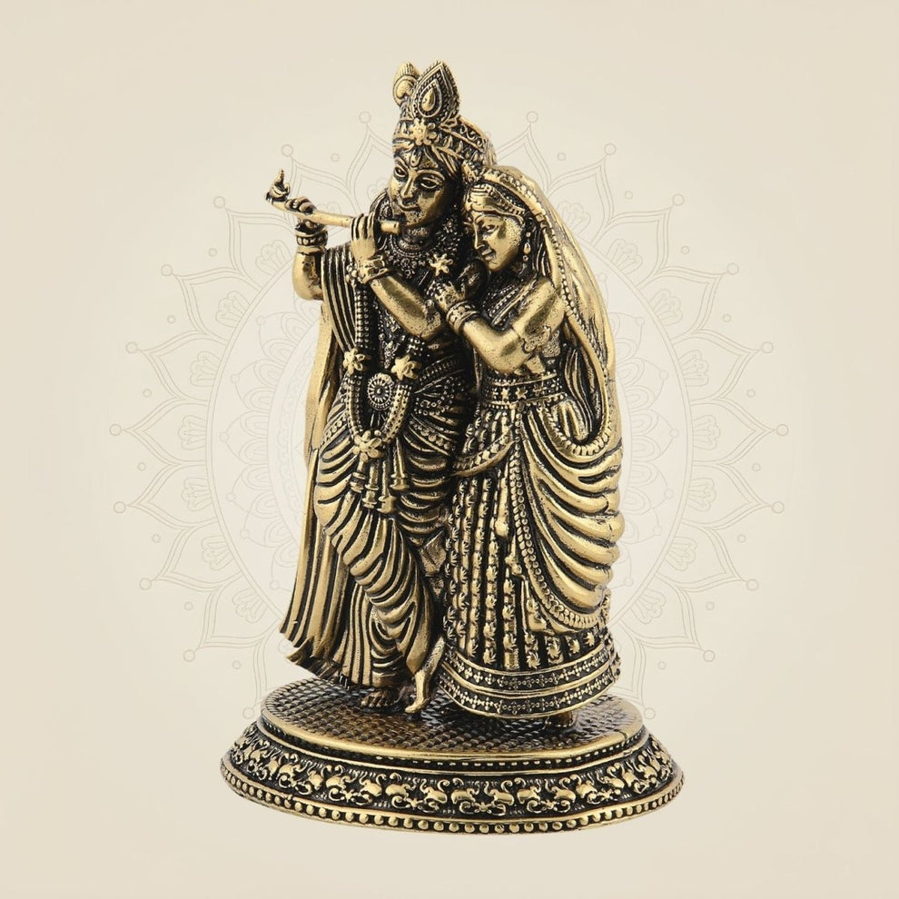 Buy Brass Radha Krishna Leela Idol - Leela Statue