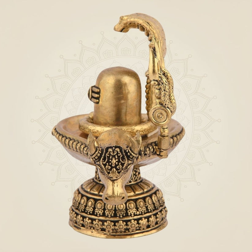Brass Shivling with Snake Idol – Shop Now Shiva Linga