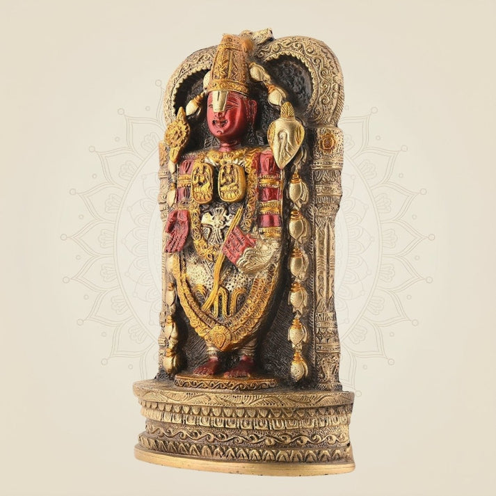 Brass Balaji Statue – Multicolor Venkateswara Idol Tirupati