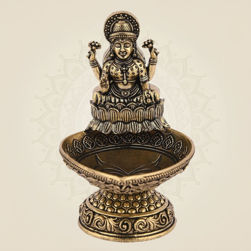 Brass Laxmi Diya 3.5