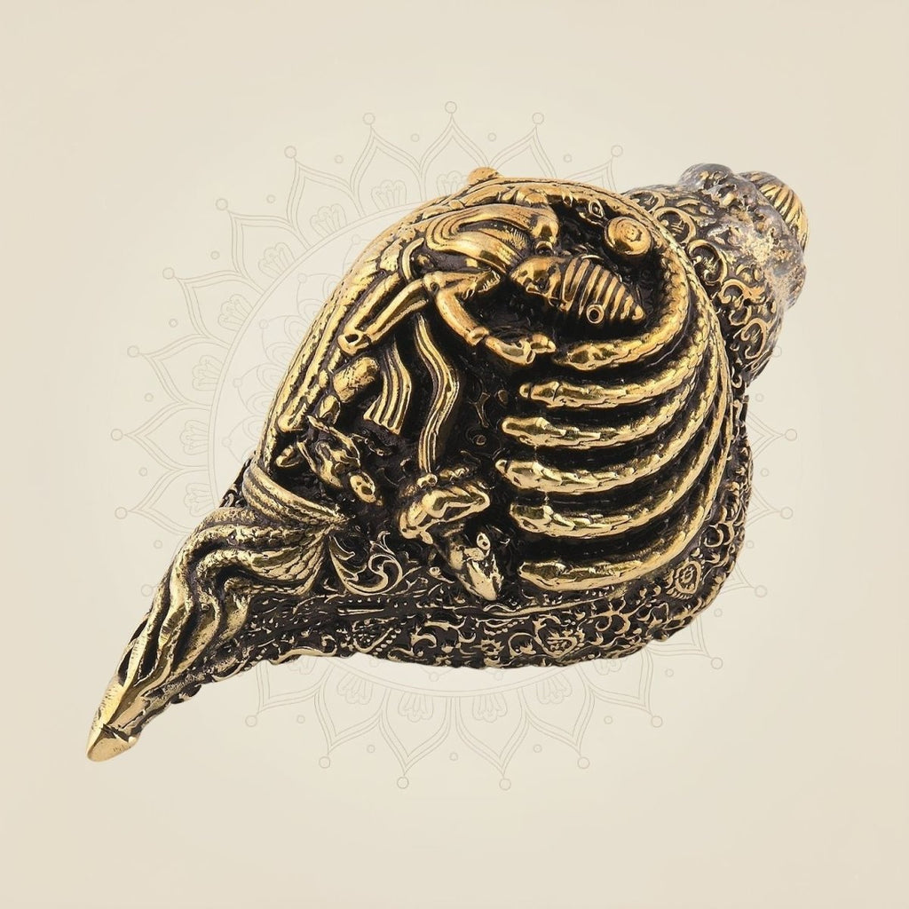 Buy Handcrafted Pure Brass Shankh for Temple & Home