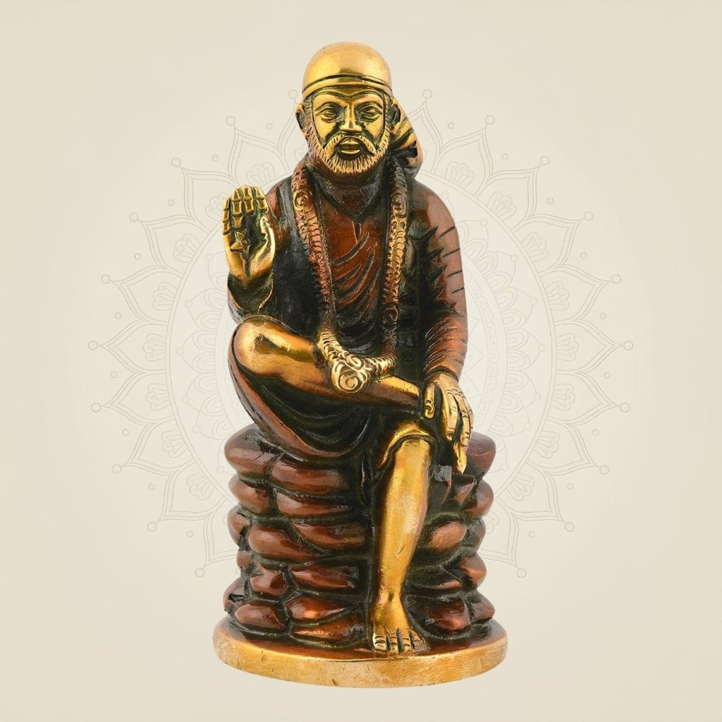 Shirdi Sai Baba Brass Idol – Handcrafted Statue for Home