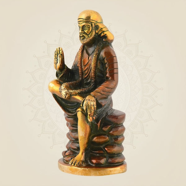 Shirdi Sai Baba Brass Idol – Handcrafted Statue for Home