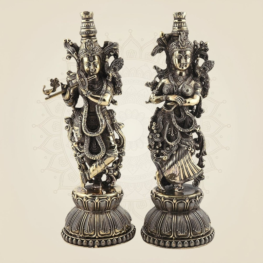 Buy Brass Radha Krishna Idol - Made By Skilled Artisans