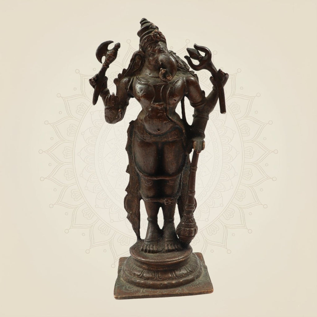 Divine Copper Ganesha Idol | Symbol of Grace & Prosperity